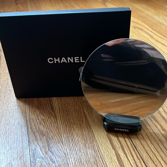 CHANEL | Accessories | Chanel Metal Stand Round Mirror | Poshmark